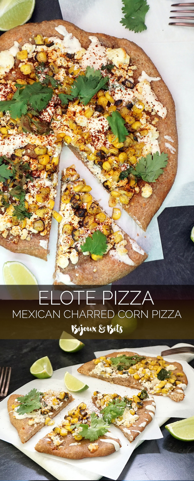 Elote pizza (Mexican street food charred corn pizza) | Bijoux & Bits